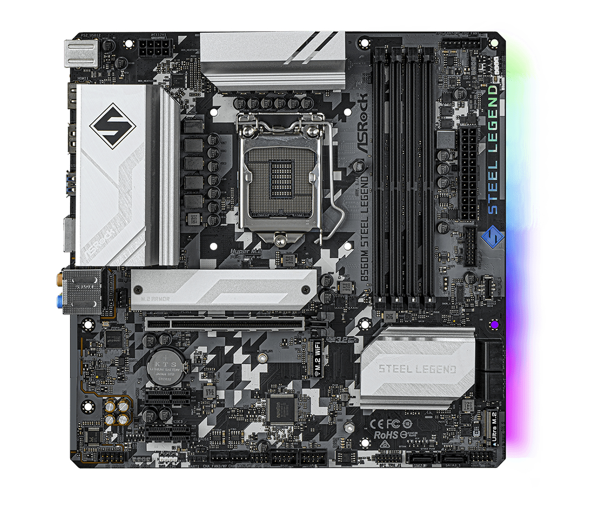 ASRock B560M STEEL LEGEND *[FCLGA1200]* ATX Motherboard : 1 x DDR4 Slot ...