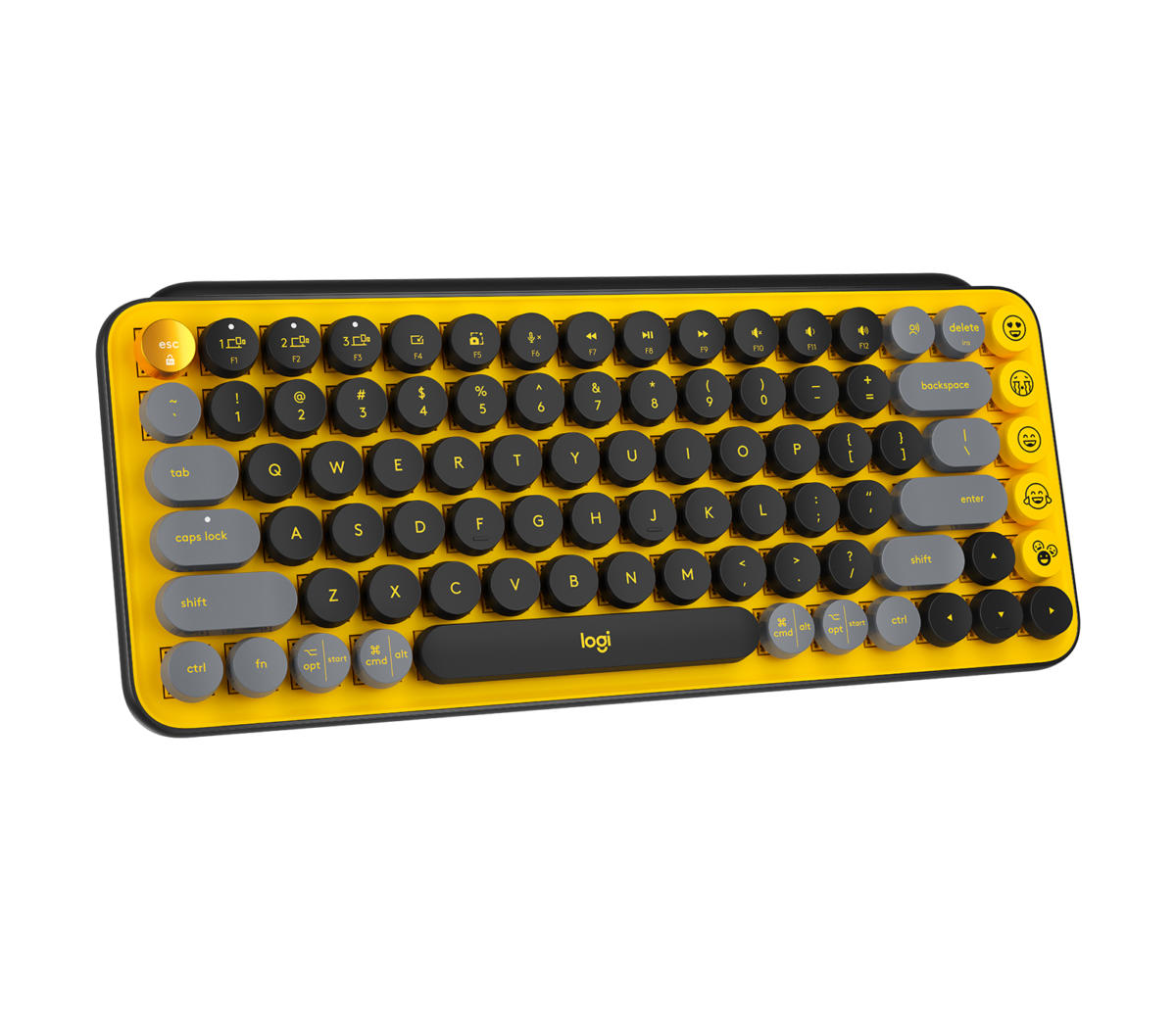 Logitech POP Keys Wireless keyboard Mechanical w/Emoji Yellow English ...