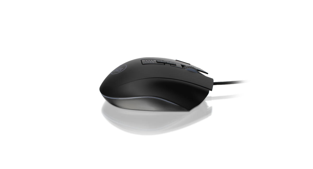 IOGEAR GME680 12-Button USB 2.0 Wired Optical Mouse BLACK - GME680