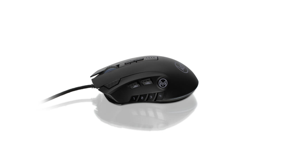 IOGEAR GME680 12-Button USB 2.0 Wired Optical Mouse BLACK - GME680