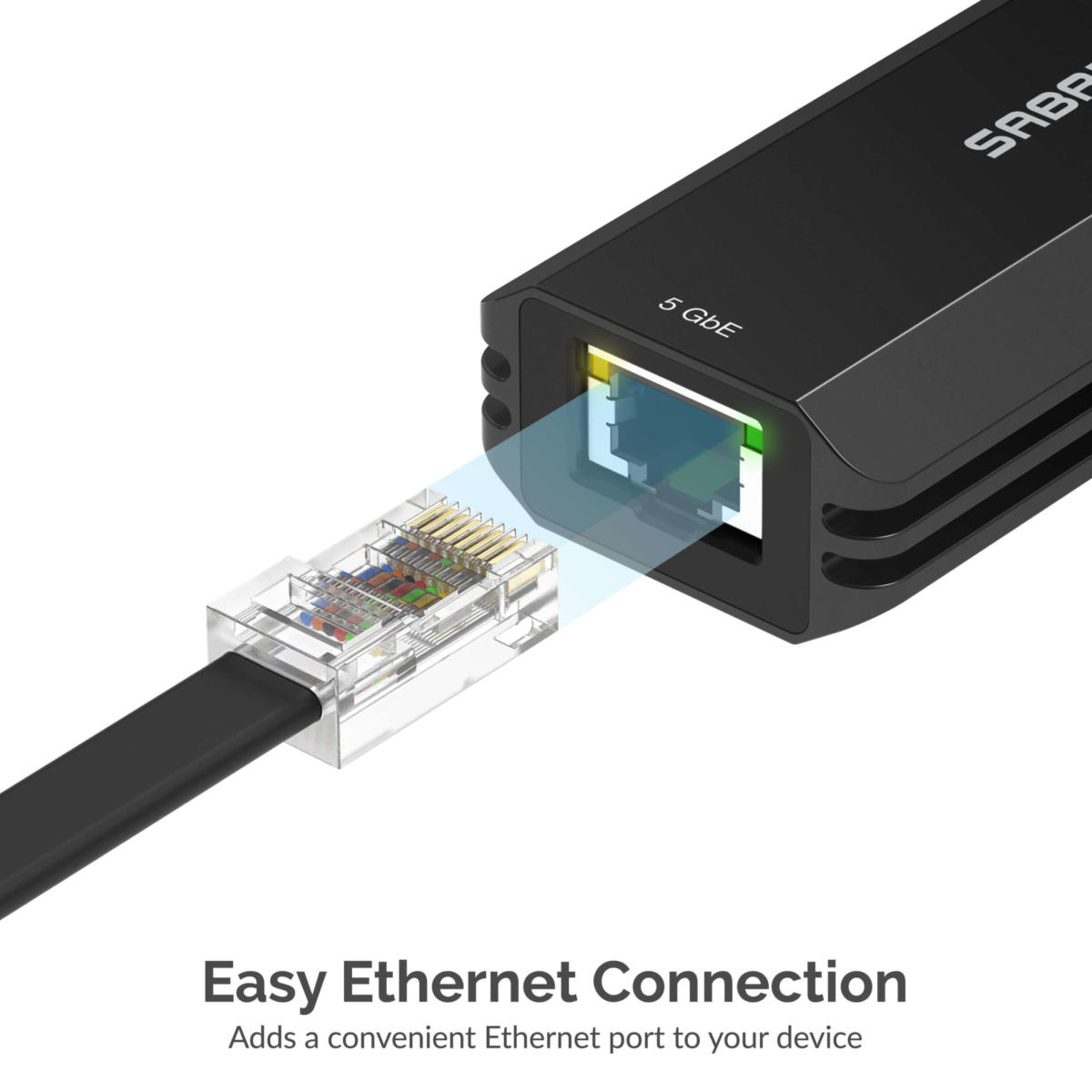 Sabrent USB Type-A or Type-C to 5-Gigabit Ethernet Adapter [10/100/1000 ...