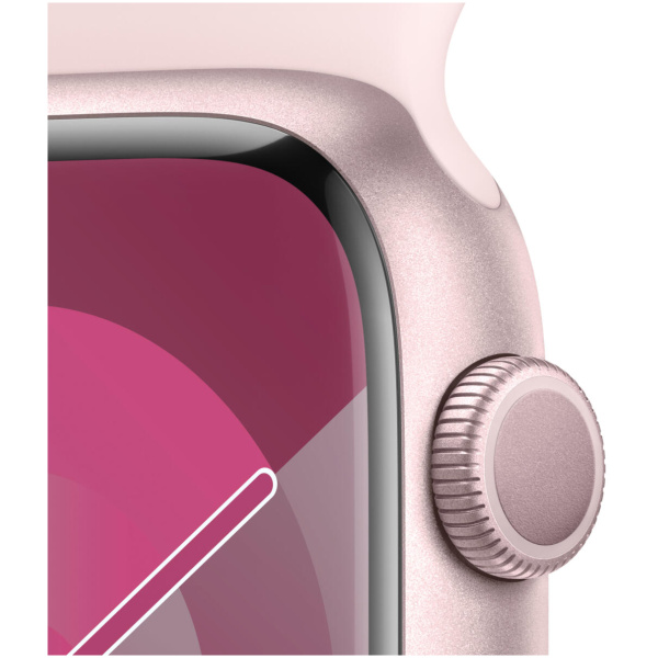 Apple Watch Series 9 GPS 45mm Pink Aluminum Case with Light Pink Sport ...