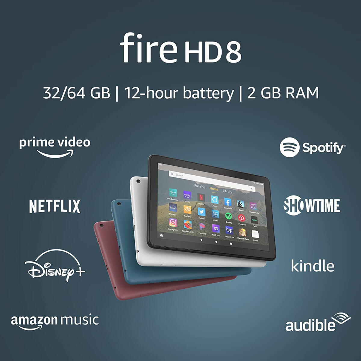 Amazon Fire HD 8 Tablet 64GB - Twilight Blue - B0839NW32K